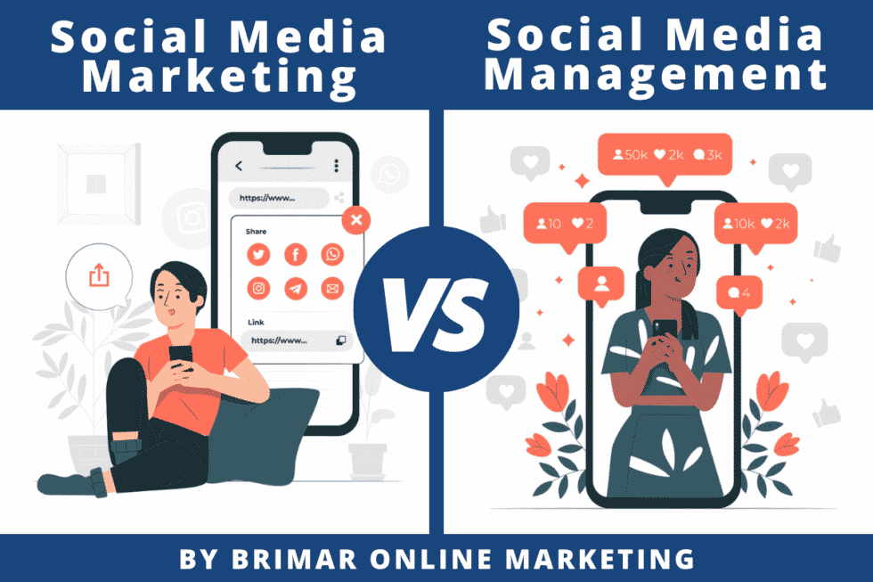 Social Media Management vs Social Media Marketing | Brimar Online Marketing Social Media Management vs Social Media Marketing | Brimar Online Marketing